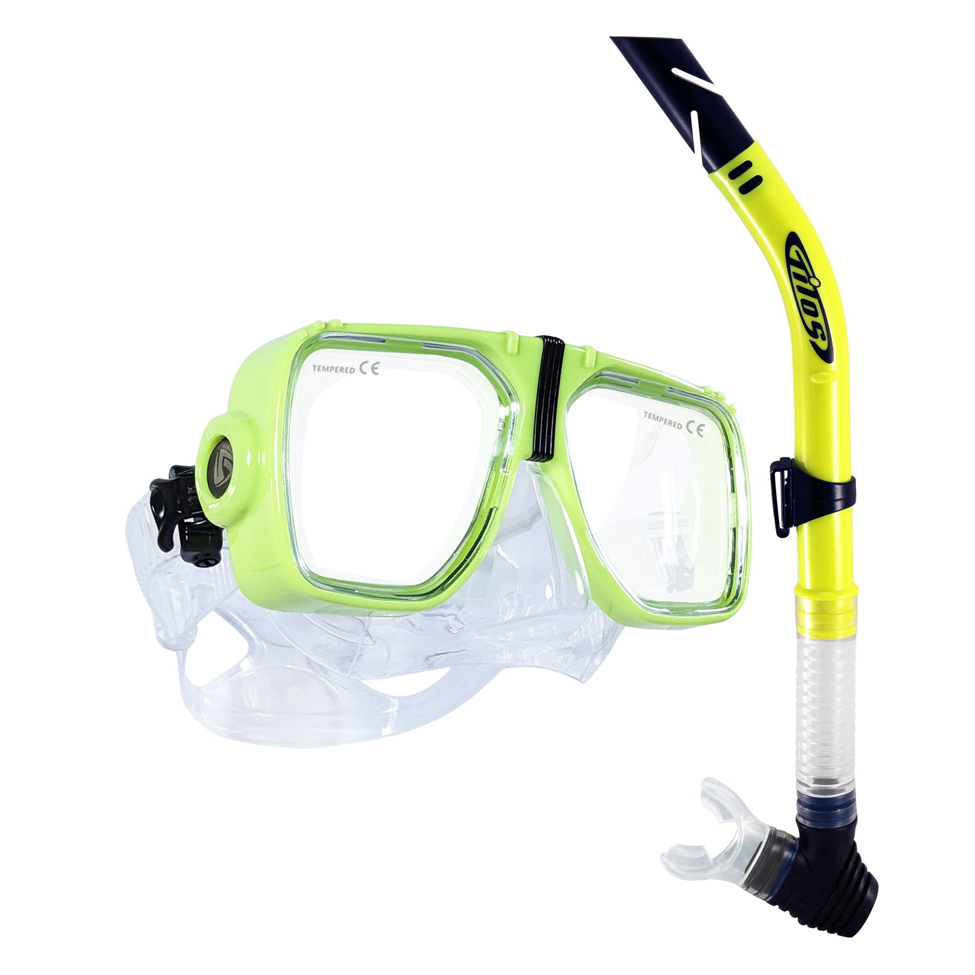 Universal Mask with Splash Snorkel Combo Set - Prescription-Ready Dive